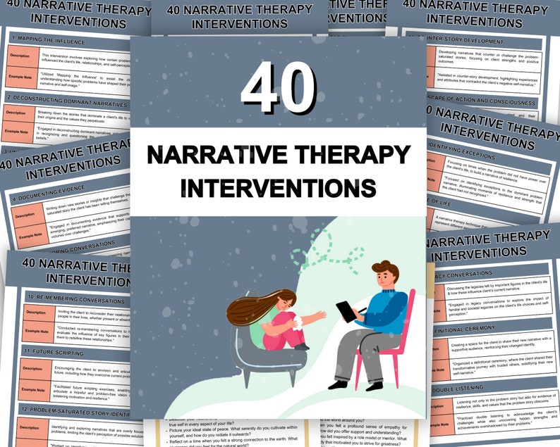 Narrative Therapy Interventions: 40 Therapist Questions & Phrases (PDF ...