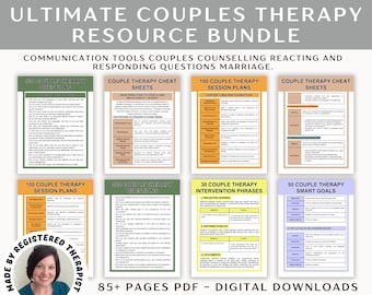 Couples Therapy Resource Bundle Communication Tools Couples Counselling ...