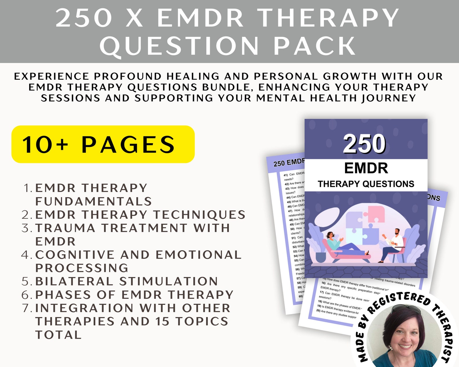 Comprehensive EMDR Therapy Questions Bundle: Enhance Your Practice With ...