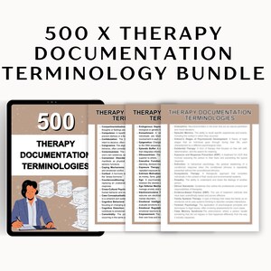 Therapy Documentation Terminology Bundle, Therapy Worksheet, Therapy ...