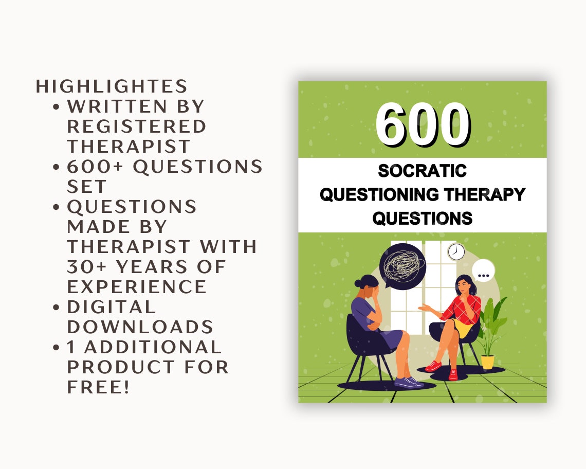 600 Socratic Questioning Therapy Questions Intervention Phrases HIPAA ...
