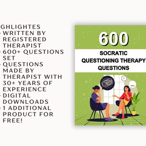 600 Socratic Questioning Therapy Questions | Intervention Phrases HIPAA ...