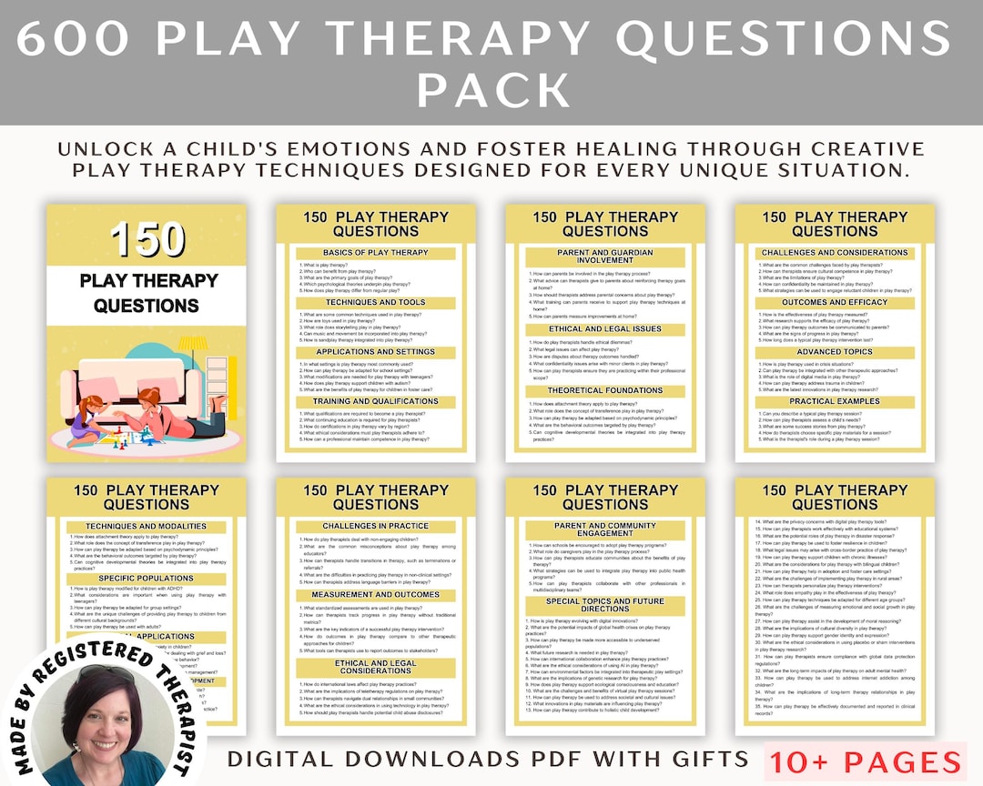 Play Therapy Questions Pack: Counseling Tools (digital Download) - Etsy