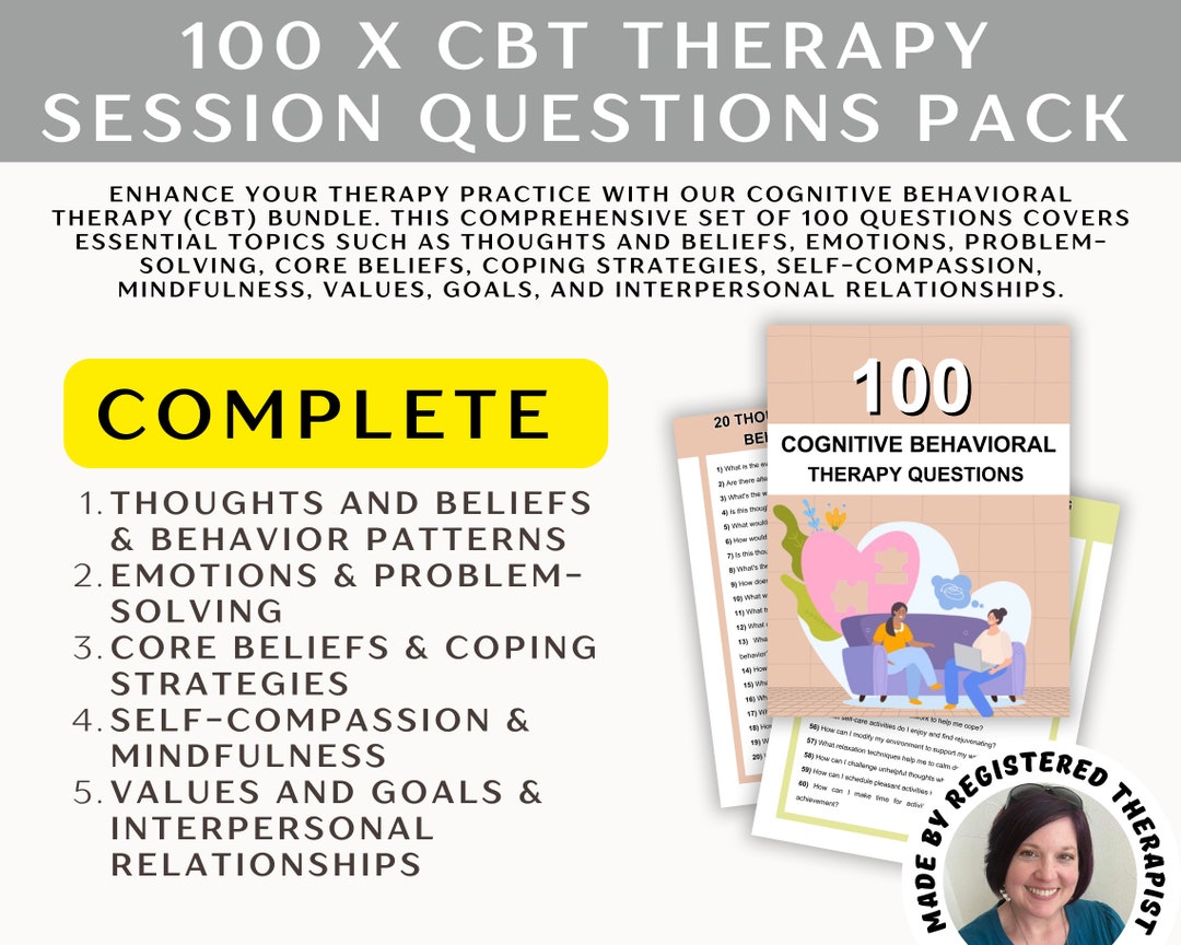 CBT Therapy Session Questions: Therapist Workbook (digital Download) - Etsy