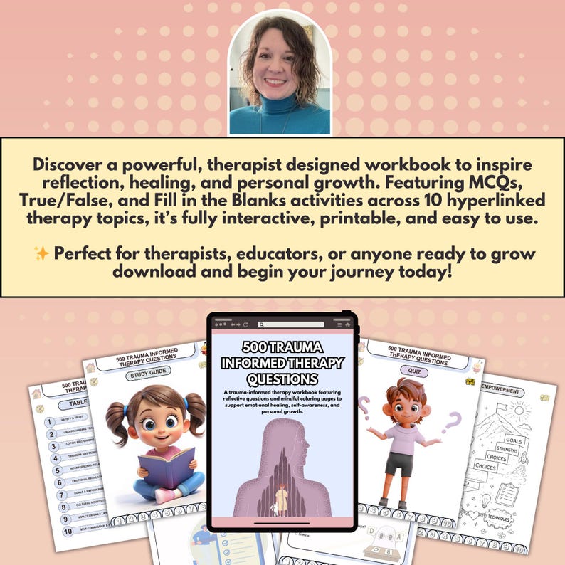 500 X Trauma Informed Therapy Questions, 75+ Pages, 10+ Topics, Fully ...