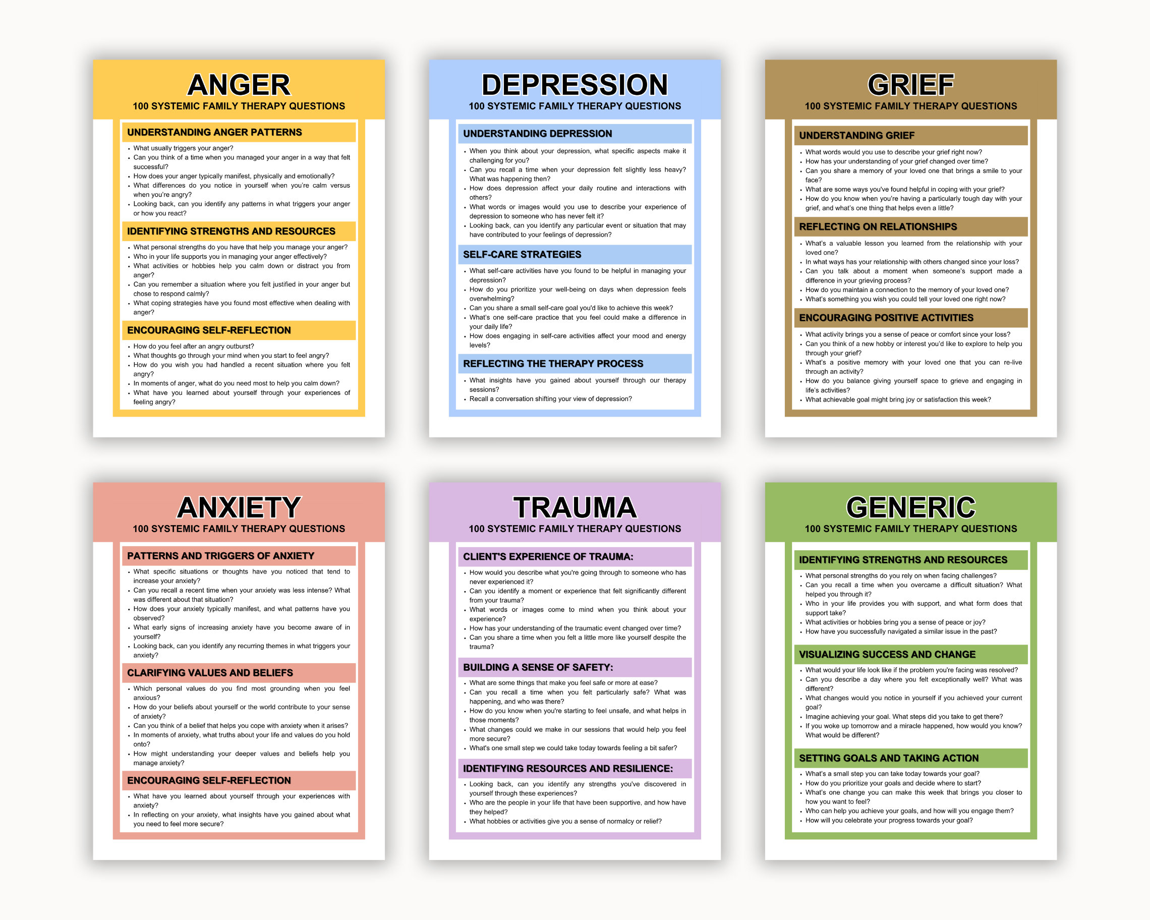 Solution Focused Therapy Cheat Sheet: 800+ SFT Questions (digital ...