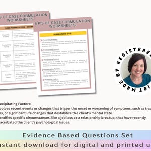 5 P's of Case Formulation Worksheets: Mental Health Tool (PDF) - Etsy