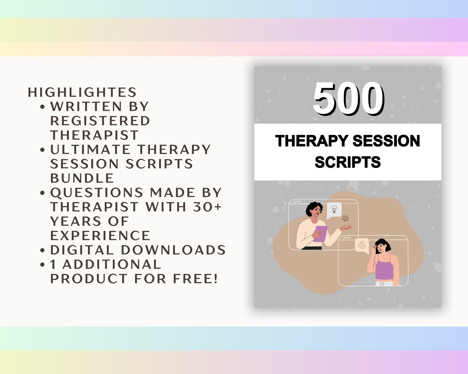 Therapy Session Scripts: 300+ Unique Client Scenarios (digital Download ...