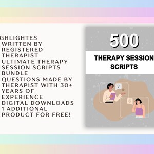 Therapy Session Scripts: 300+ Unique Client Scenarios (digital Download ...