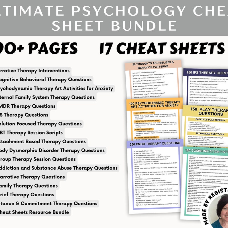 Therapy Modalities Cheat Sheet - Etsy