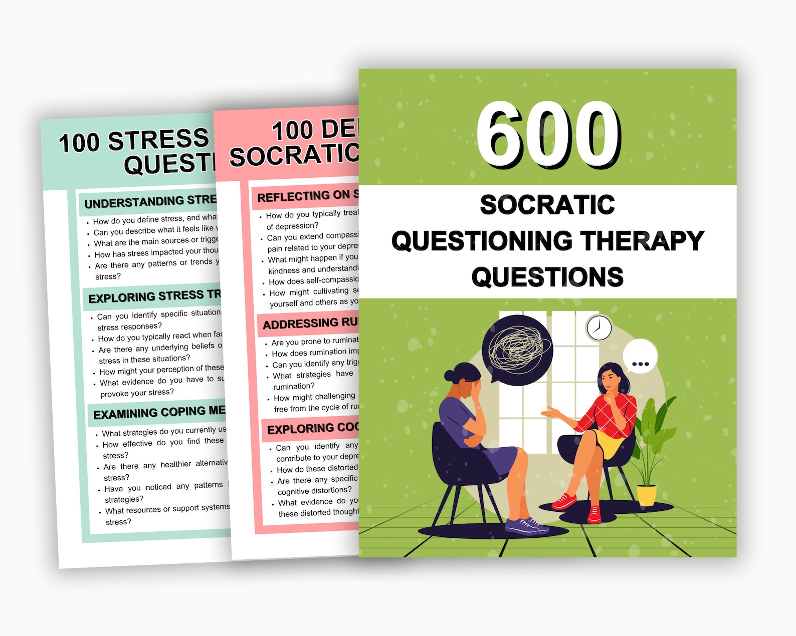 600 Socratic Questioning Therapy Questions Intervention Phrases HIPAA ...