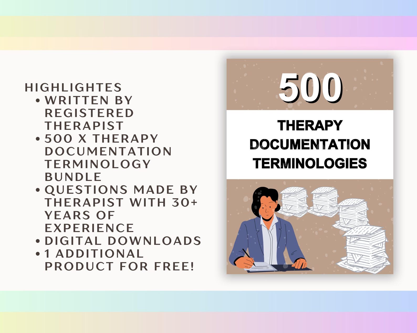 Therapy Documentation Terminology Bundle, Therapy Worksheet, Therapy ...