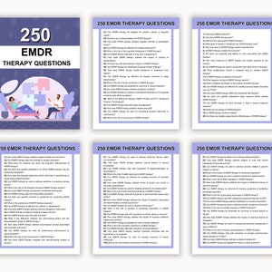 Comprehensive EMDR Therapy Questions Bundle: Enhance Your Practice With ...