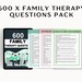Family Therapy Questions: IFS Interventions, Counselor Cheat Sheet ...