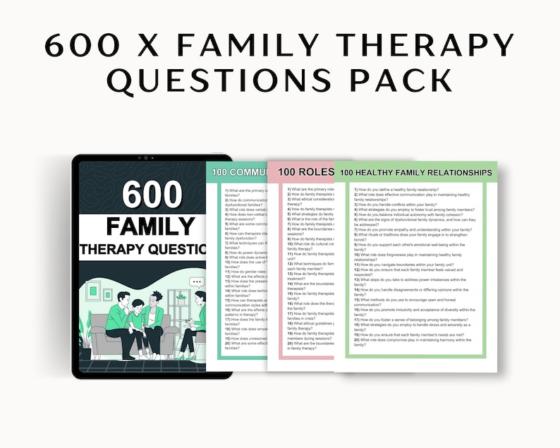 Family Therapy Questions: IFS Interventions, Counselor Cheat Sheet ...