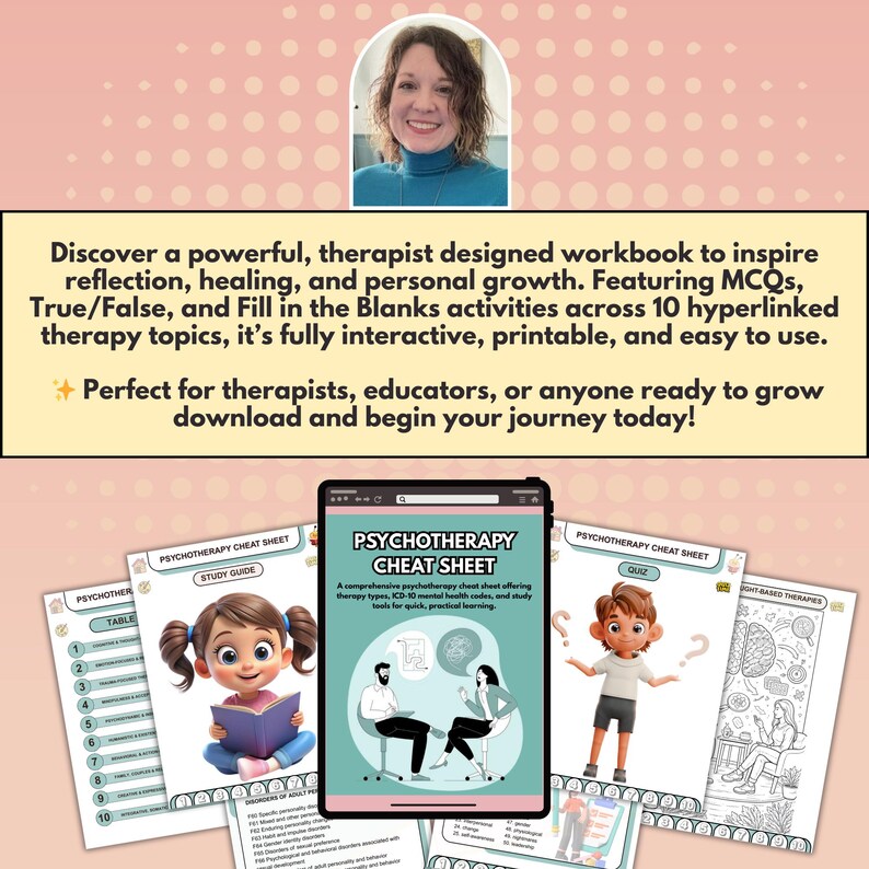 Psychotherapy Cheat Sheets: Clinical Reference Guide 68+ Pages, 10 ...
