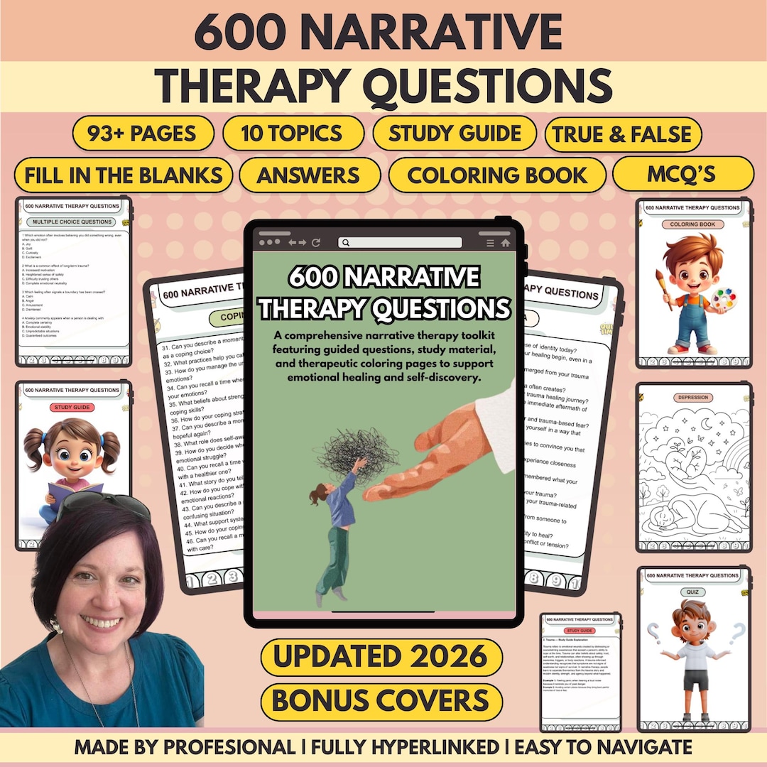 Narrative Therapy Questions Bundle: Interventions & Phrases (PDF) - Etsy