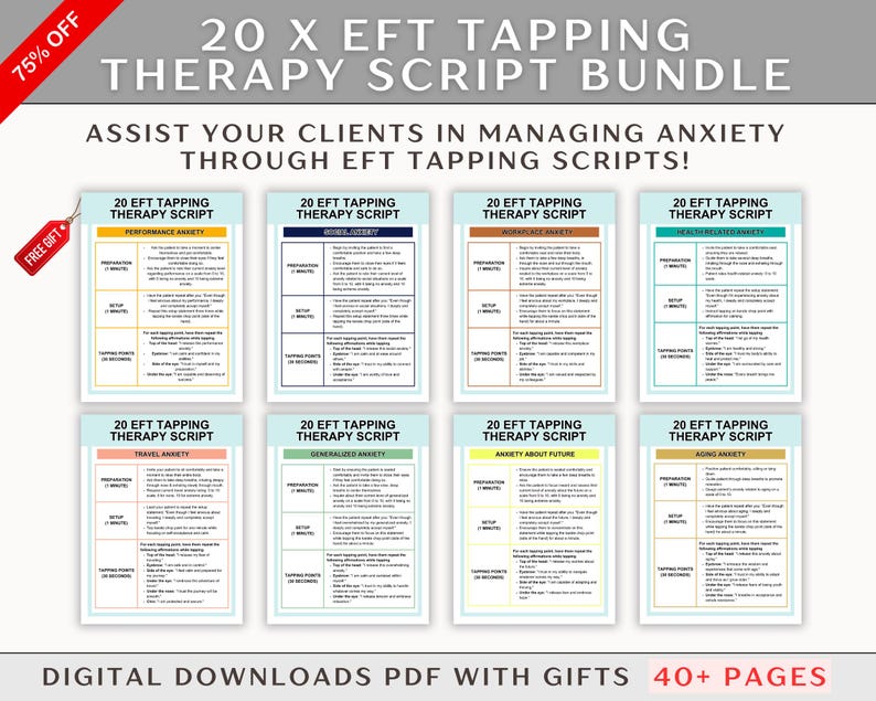 EFT Tapping Therapy Scripts: Anxiety Management Tools (digital Download ...