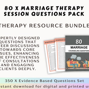 Marriage Counseling Questions: Couple Therapy Workbook (digital ...