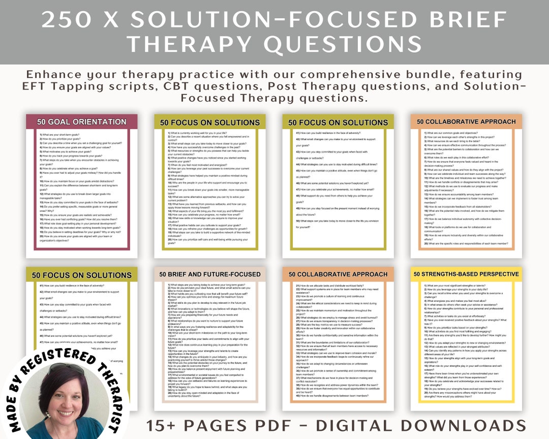 Solution Focused Brief Therapy Questions | SFBT SFT Therapy ...