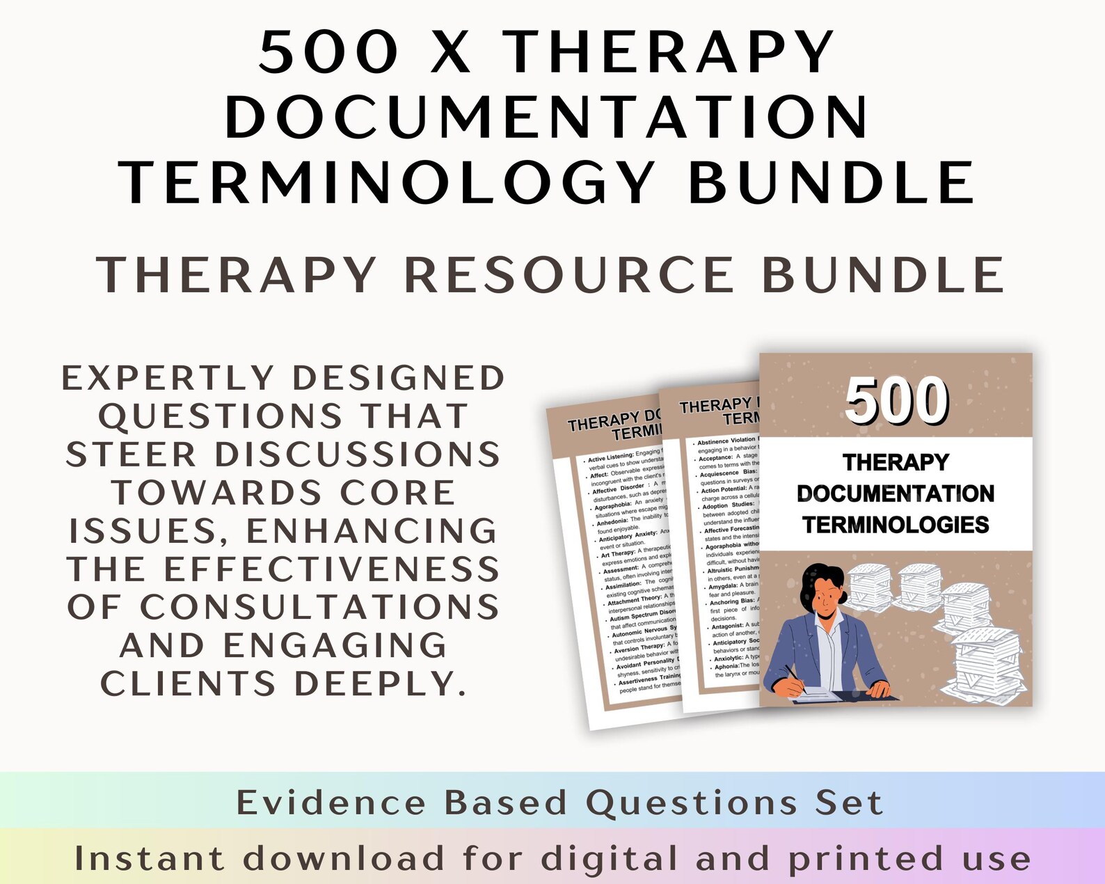 Therapy Documentation Terminology Bundle, Therapy Worksheet, Therapy ...