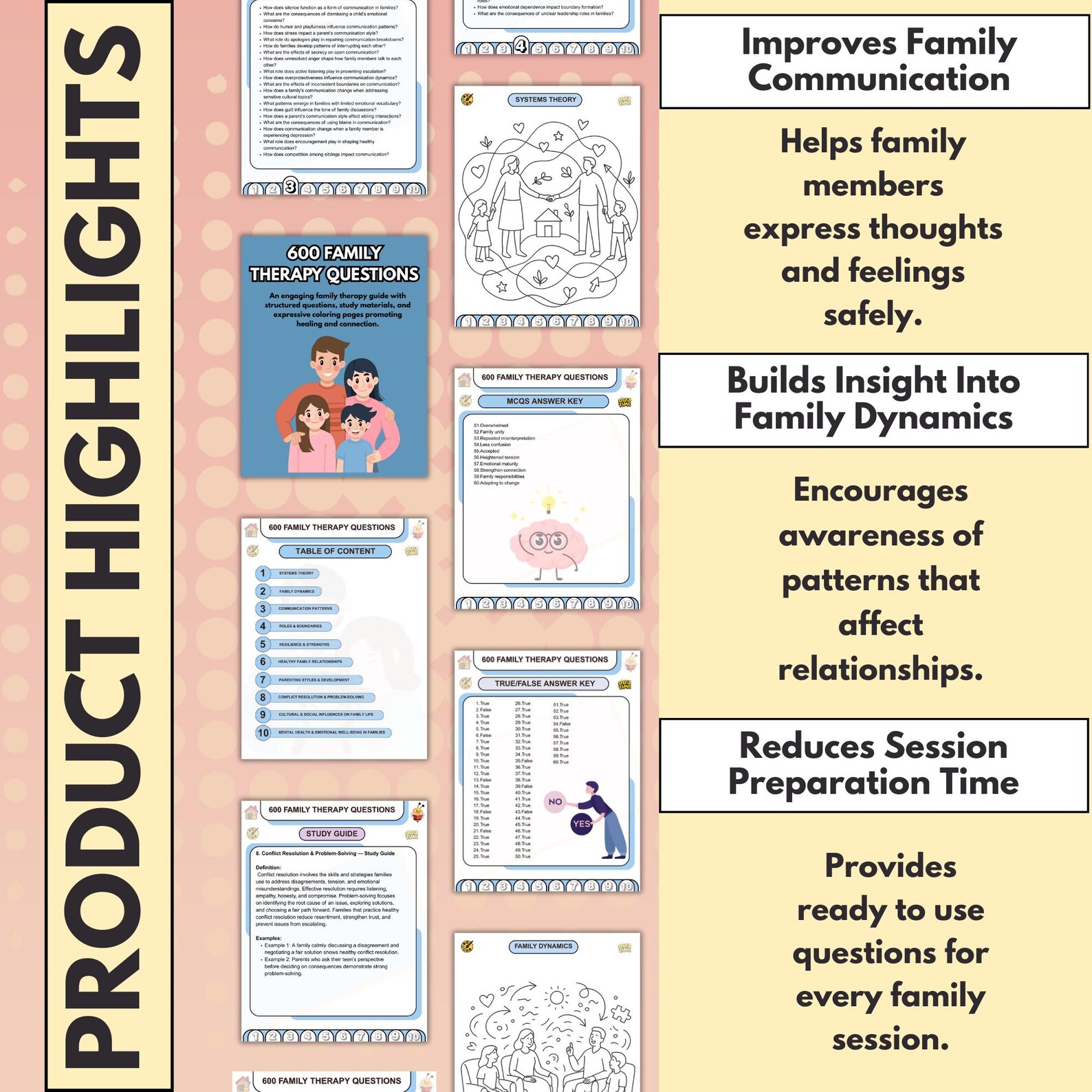 Family Therapy Questions: IFS Interventions, Counselor Cheat Sheet ...