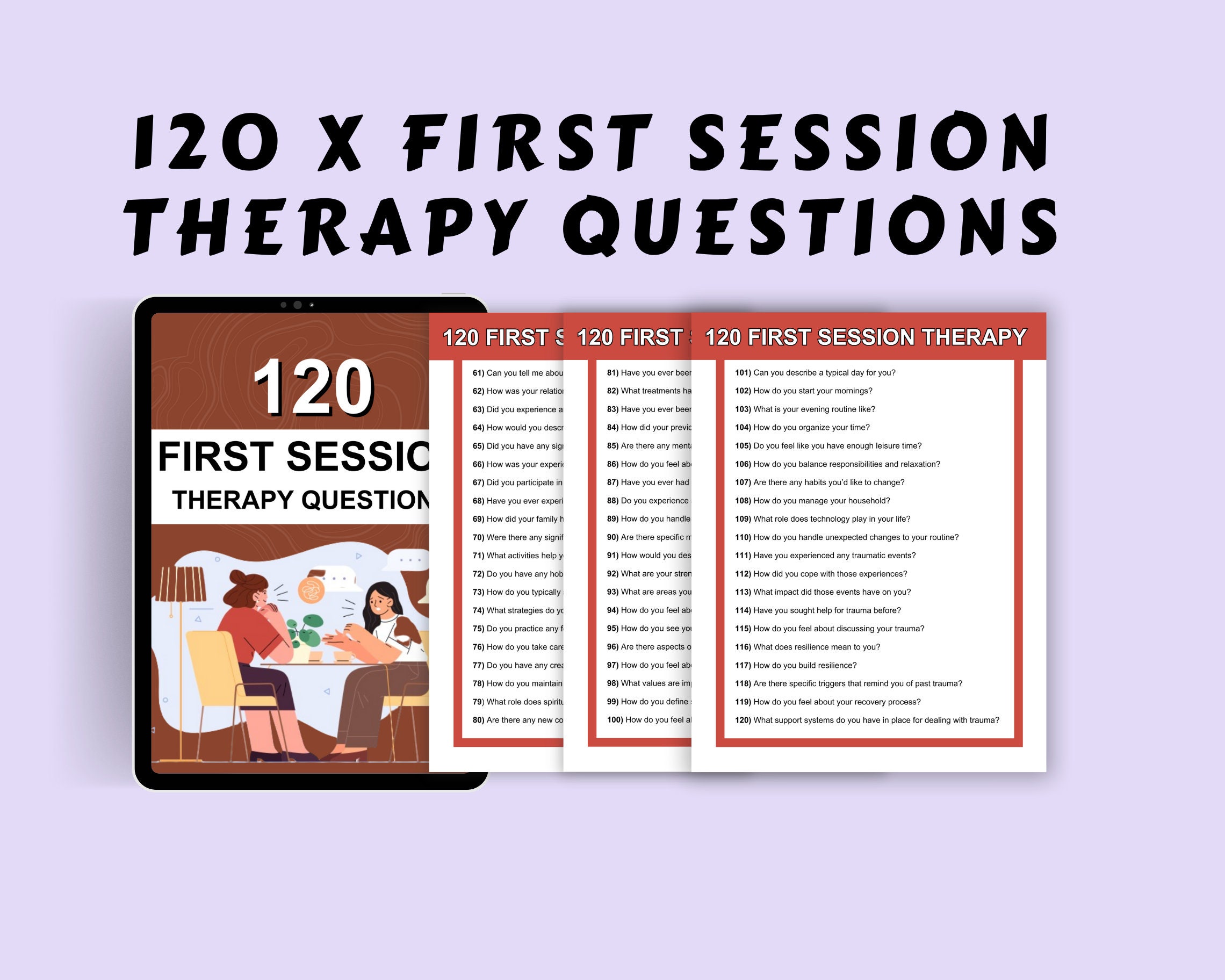 First Session Therapy Questions: Client Intake Bundle - Etsy