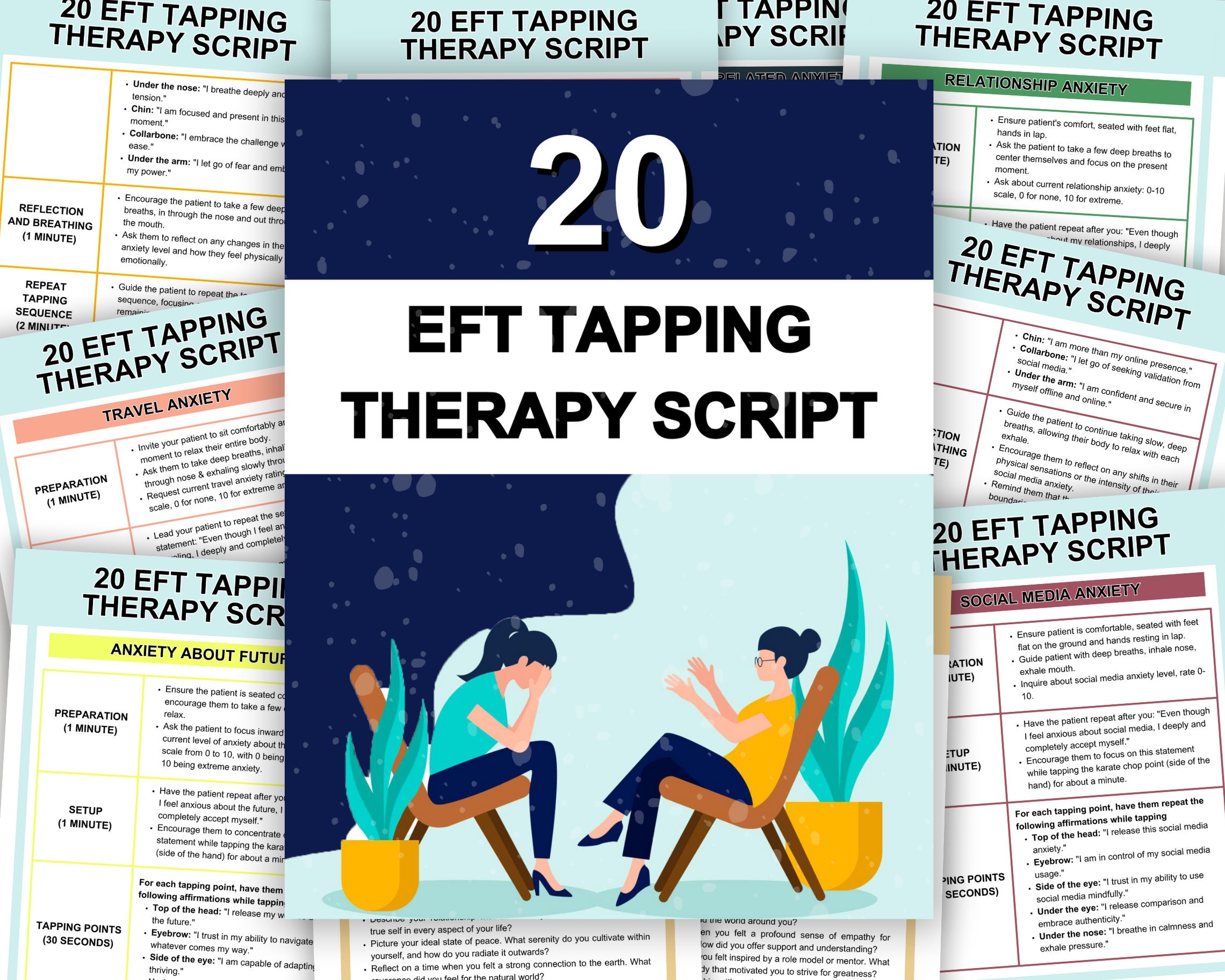 EFT Tapping Therapy Scripts: Anxiety Management Tools (digital Download ...