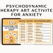 Psychodynamic Therapy Art Activities for Anxiety: Therapist Guide ...