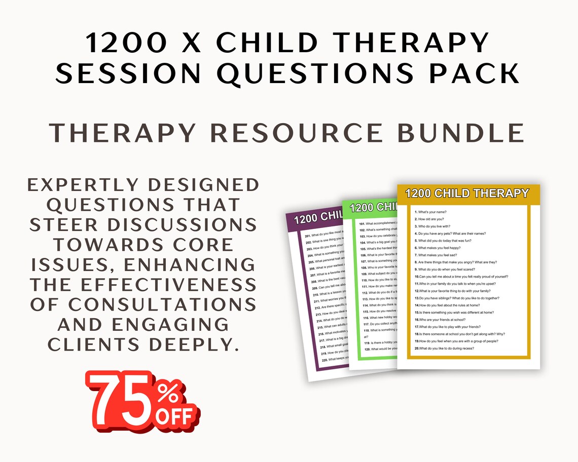 Child Therapy Session Questions, Counseling Questions, Therapy ...