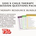 Child Therapy Session Questions, Counseling Questions, Therapy ...