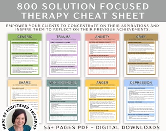 Solution Focused Brief Therapy Questions SFBT SFT Therapy Interventions ...