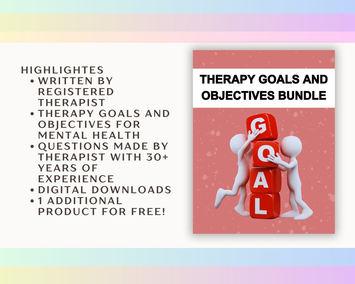 Therapy Goals and Objectives Bundle: Clinical Notes & Cheat Sheets (PDF ...