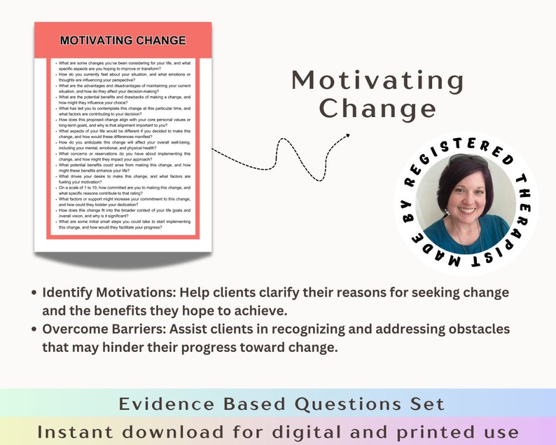 Motivational Interviewing Questions & Theory Cheat Sheets, Stages of ...