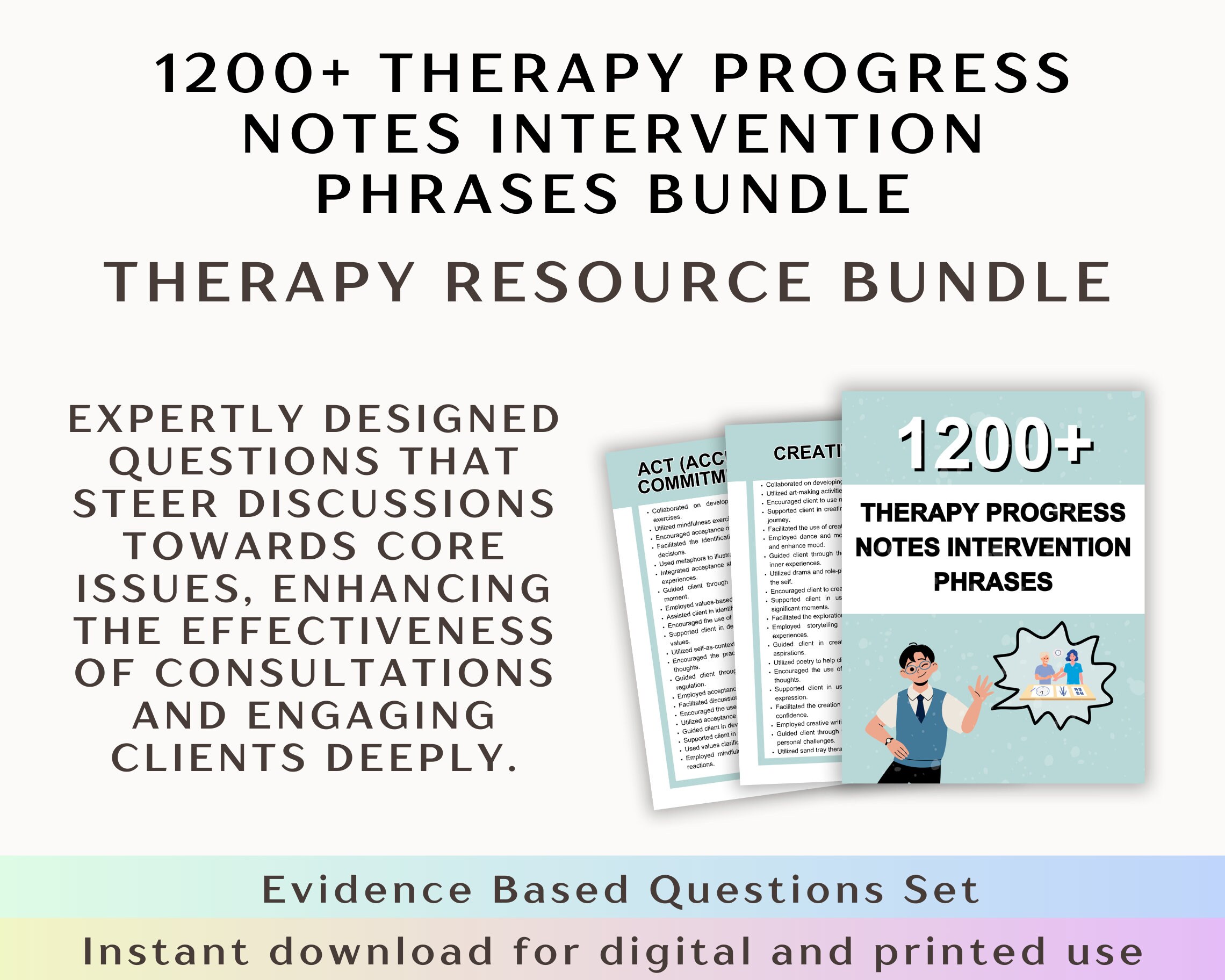 Therapy Progress Notes: 1200+ Intervention Phrases (HIPAA Compliant) - Etsy