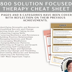 Solution Focused Therapy Cheat Sheet: 800+ SFT Questions (digital ...