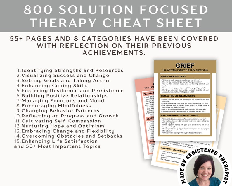 Solution Focused Therapy Cheat Sheet: 800+ SFT Questions (digital Download) - Etsy
