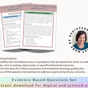 5 P's of Case Formulation Worksheets: Mental Health Tool (PDF) - Etsy
