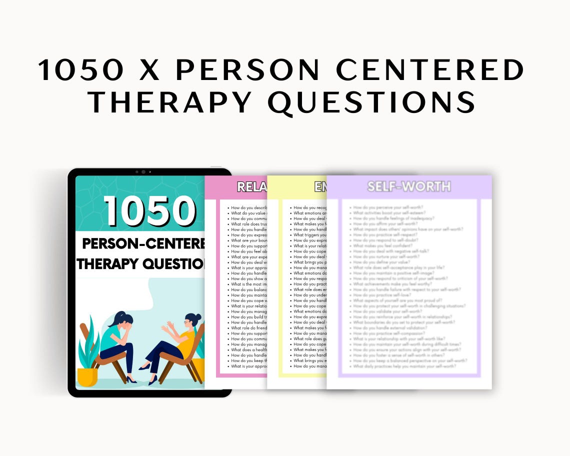 Person-centered Therapy Questions: Emotional Awareness & Relationships ...