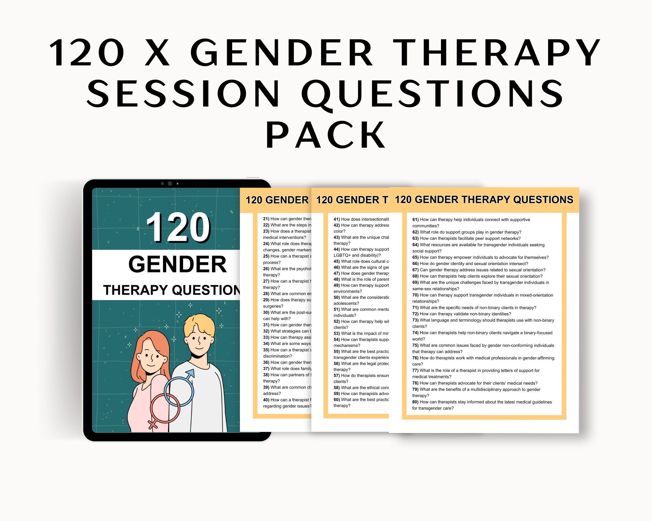 Gender Therapy Questions, Gender Questions, Counseling Questions ...