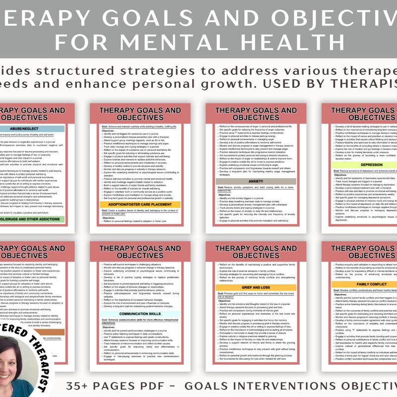 Therapy Goals Cheat Sheet - Etsy