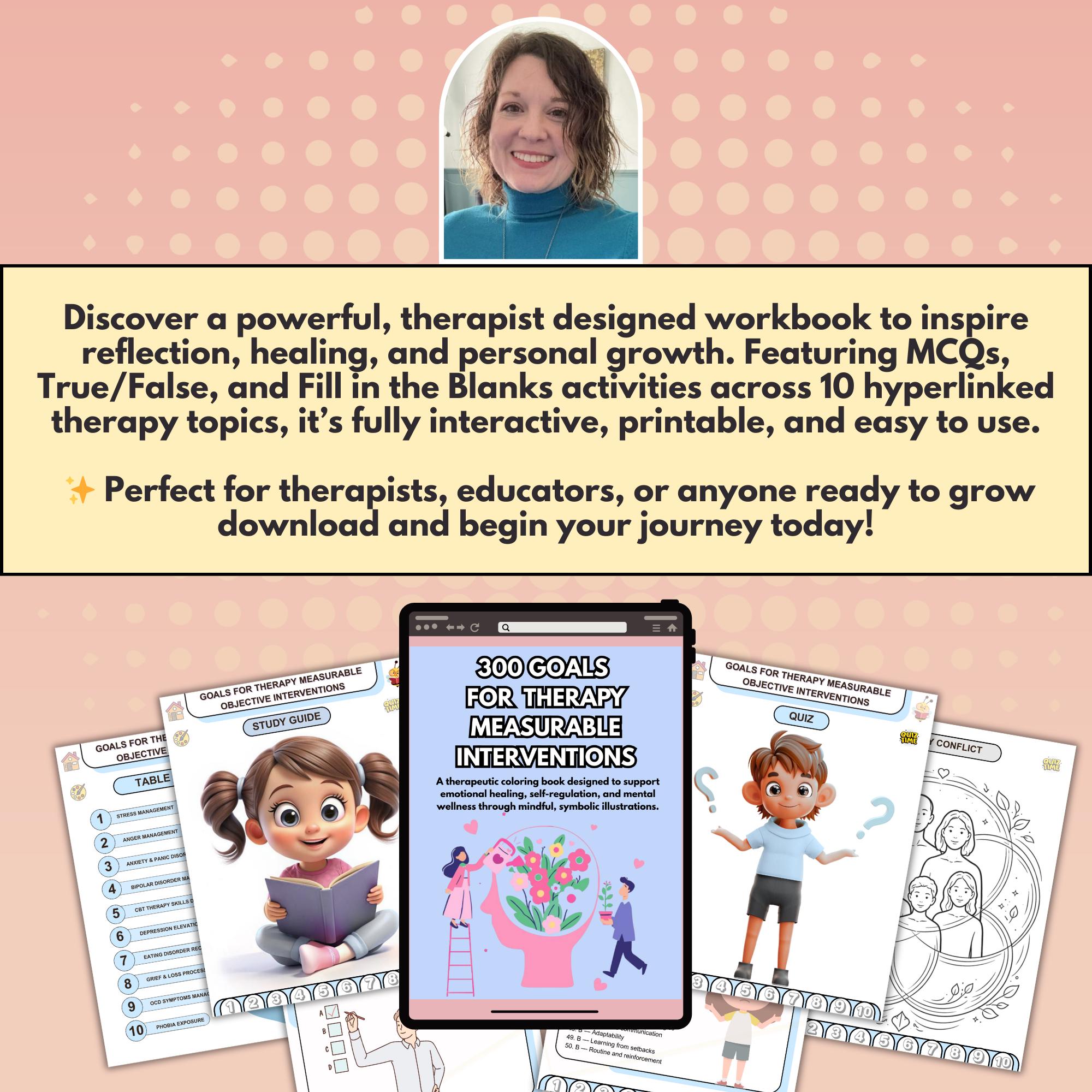 Therapy Goals and Objectives Bundle, Clinical Notes & Cheat Sheets, NEW ...