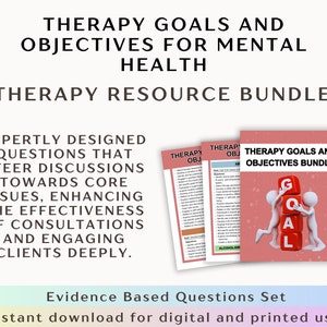 Therapy Goals and Objectives Bundle: Clinical Notes & Cheat Sheets (PDF ...
