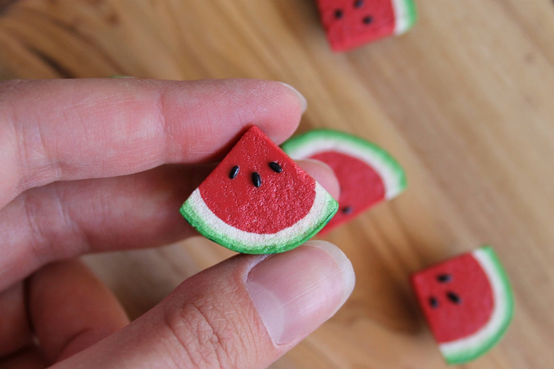Watermelon Slice Magnet Polymer Clay Refrigerator Magnet 25mm ONE ...