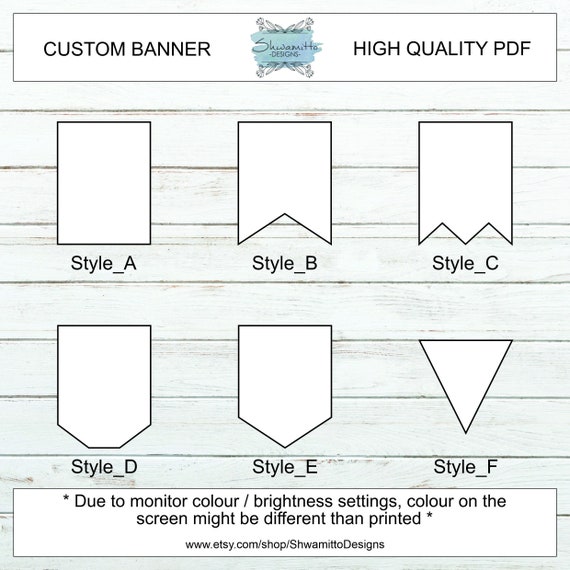 CUSTOM Printable Banner Ready to Print Banner PDF Letters | Etsy