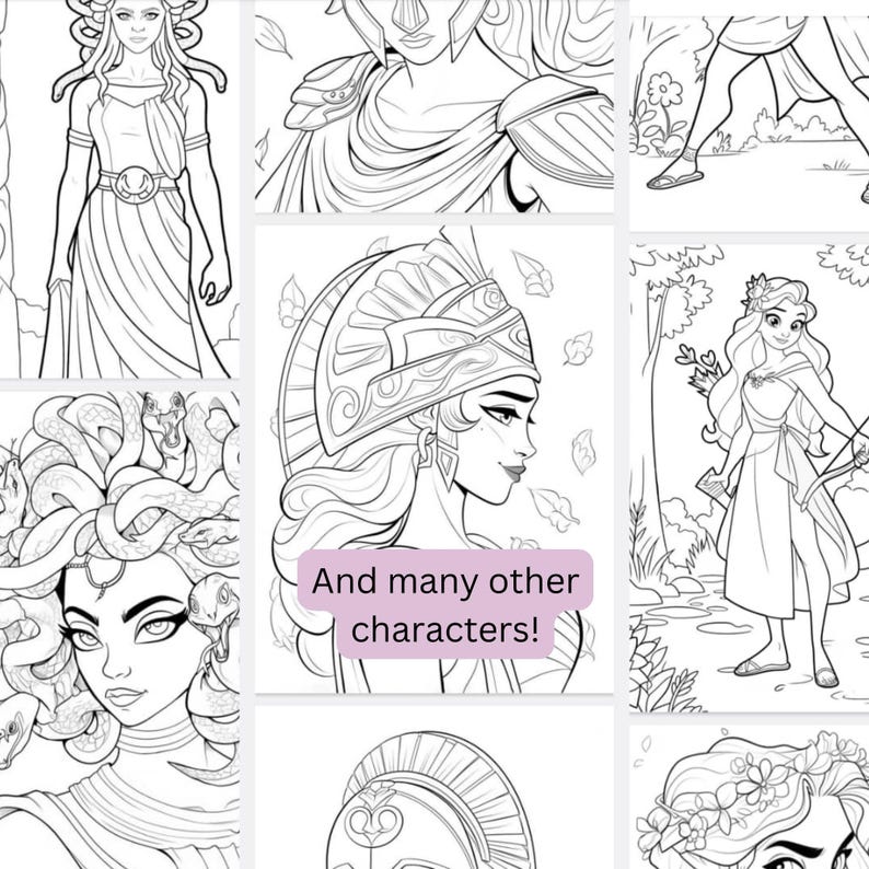 58 Pages Instant Download Printable Princess Coloring Book for Kids ...