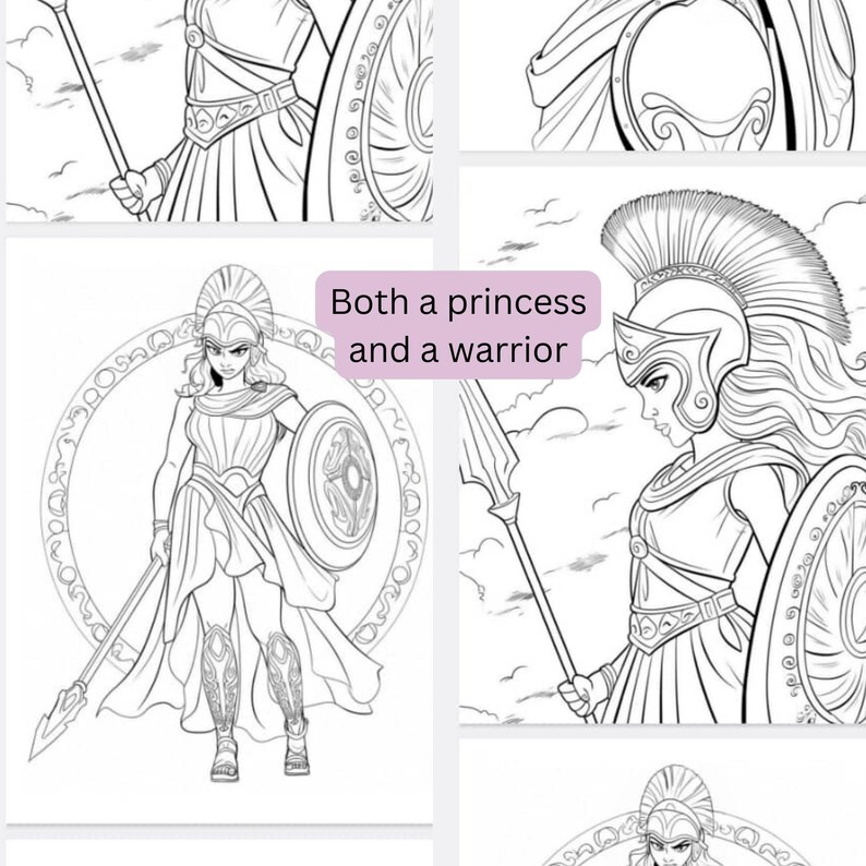 58 Pages Instant Download Printable Princess Coloring Book for Kids ...