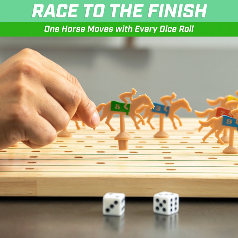 Gosports Derby Dash Horse Race Game Set - Tabletop Horse Racing With 2 ...