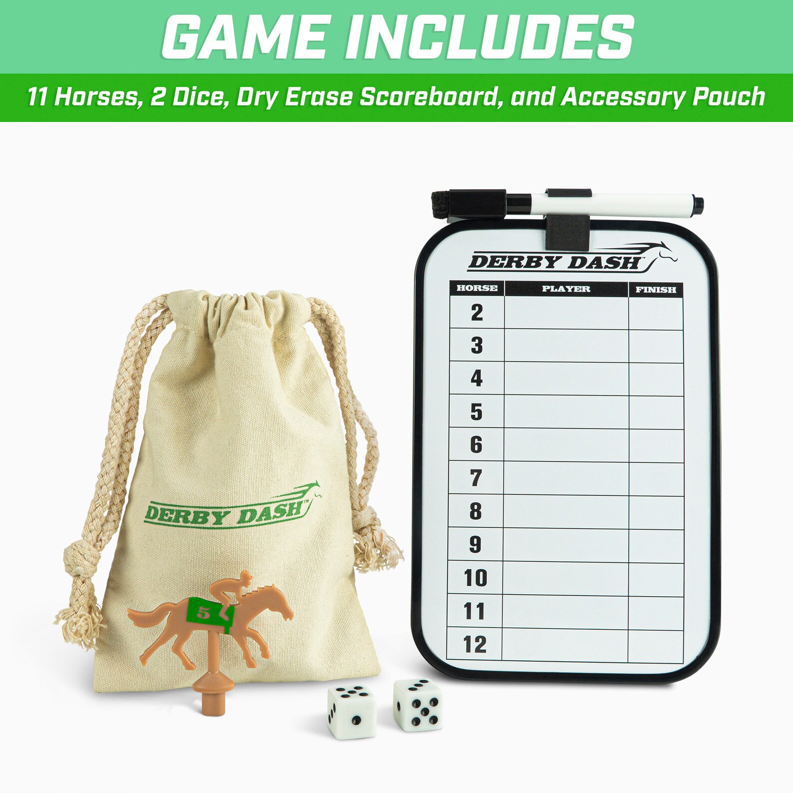 Gosports Derby Dash Horse Race Game Set - Tabletop Horse Racing With 2 ...