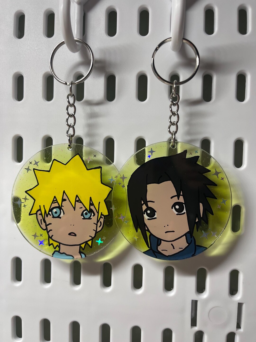 Naruto and Sasuke Keychain Set - Etsy